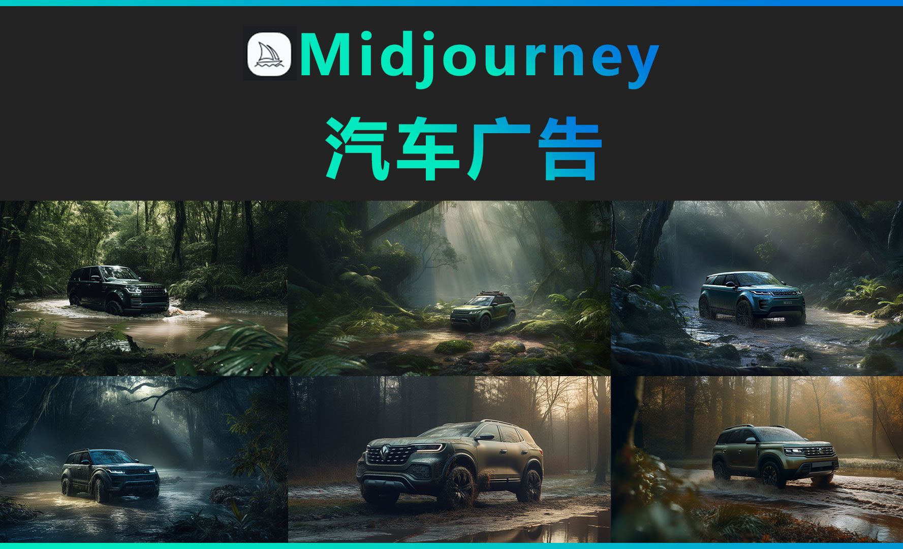 Midjourney-汽车广告 - 3D数字教程_Midjourney - 虎课网