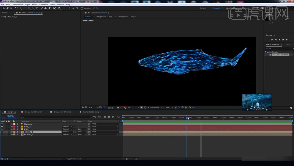 AE+ELEMENT3D-点阵效果 - 3D数字教程_AE(CC2018) - 虎课网