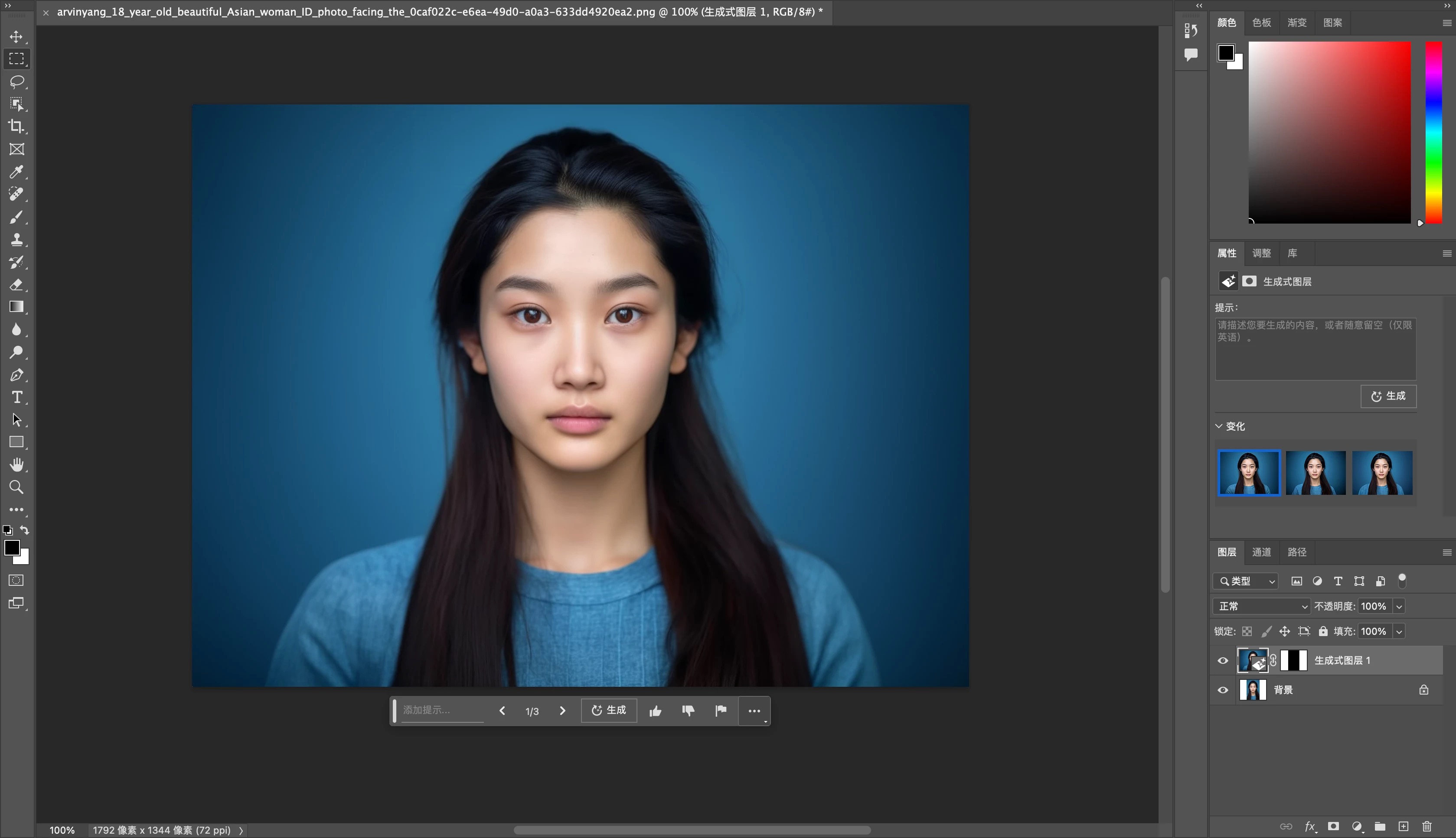 生成式填充Generative Fill | Photoshop(Beta)人像图片扩展效果|AI工具-虎课网
