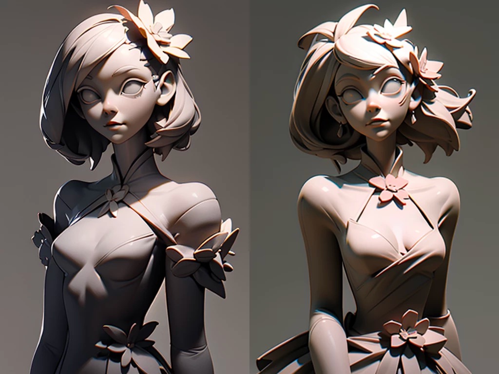 LoRA模型推荐：白模渲染风格出图（Clay Render Style）| 伪3D模型效果-虎课网