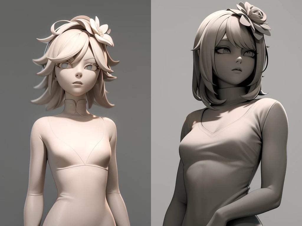 LoRA模型推荐：白模渲染风格出图（Clay Render Style）| 伪3D模型效果-虎课网