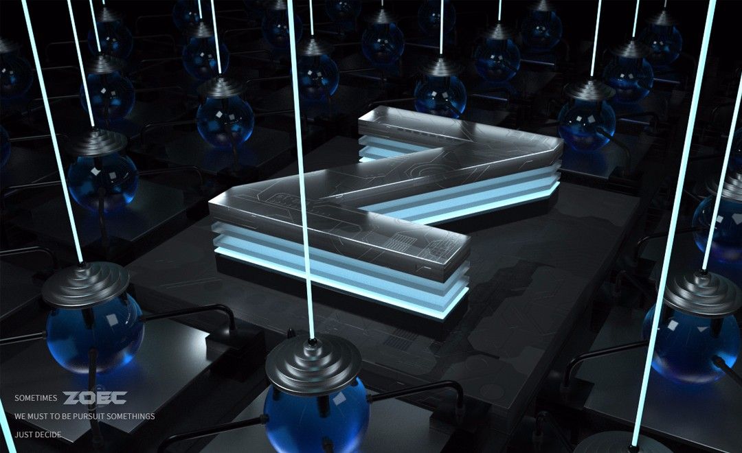 C4D-科幻立体字Z-阵列多通道渲染 - C4D教程教程_C4D（R19）、OC（3.07）、PS（CC2017） - 虎课网