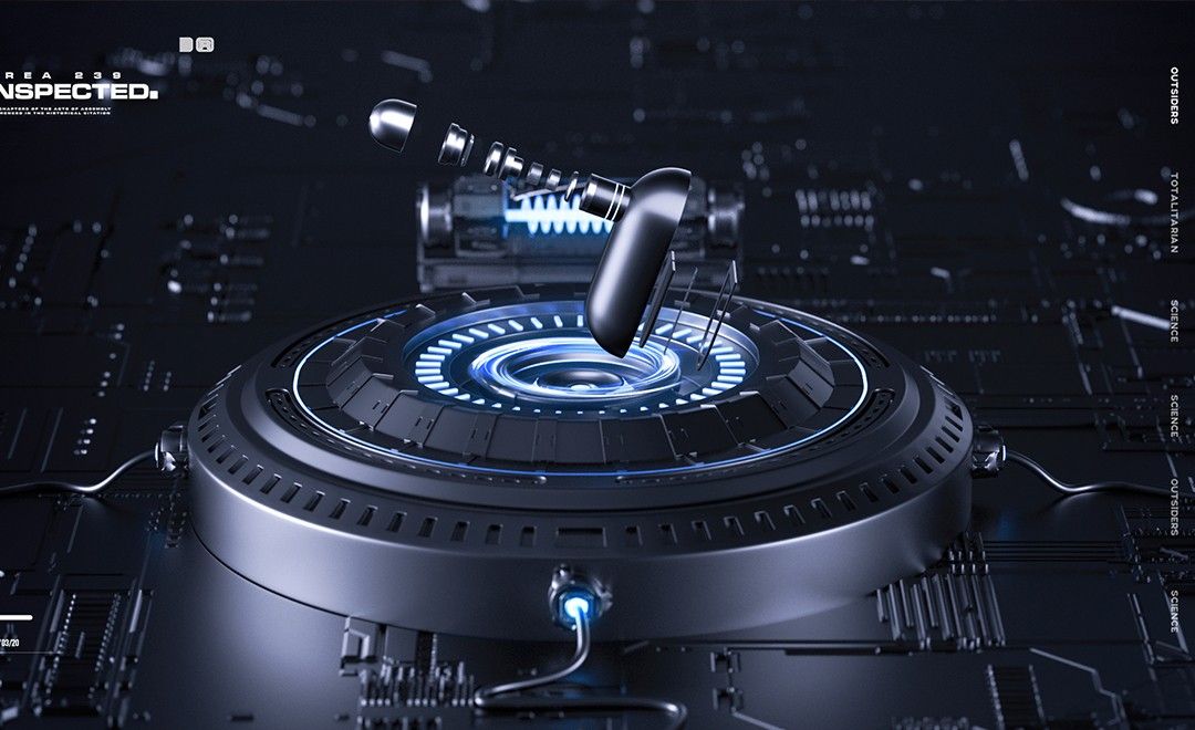 C4D+OC-蓝牙耳机渲染 - C4D教程教程_C4D(R19/R20) OC(4.0/3.07) PS（2018） - 虎课网