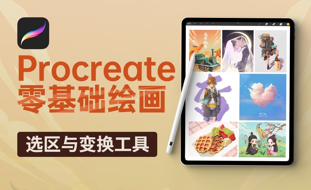 Procreate-选区与变换工具 - 软件入门教程_Procreate（5X） - 虎课网