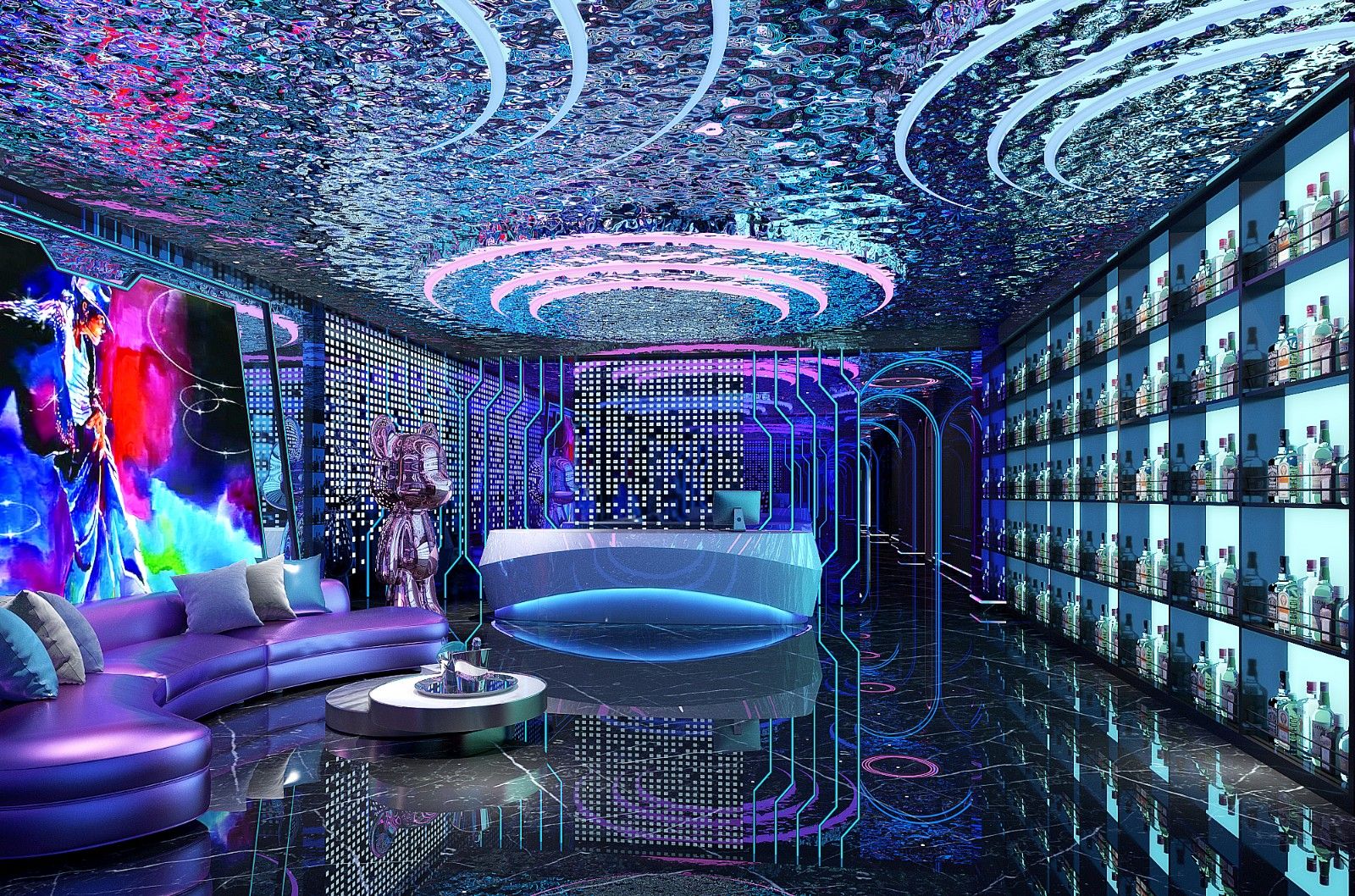 01 娱乐空间KTV构图详解 - 室内设计教程_3DMax2022 VRay5.2 - 虎课网