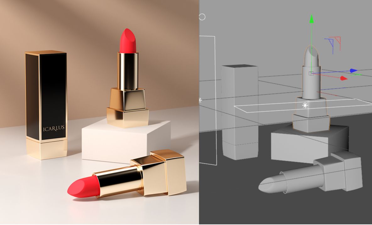 C4D+OC-口红美妆建模渲染 (上） - C4D教程教程_C4D（R19） - 虎课网