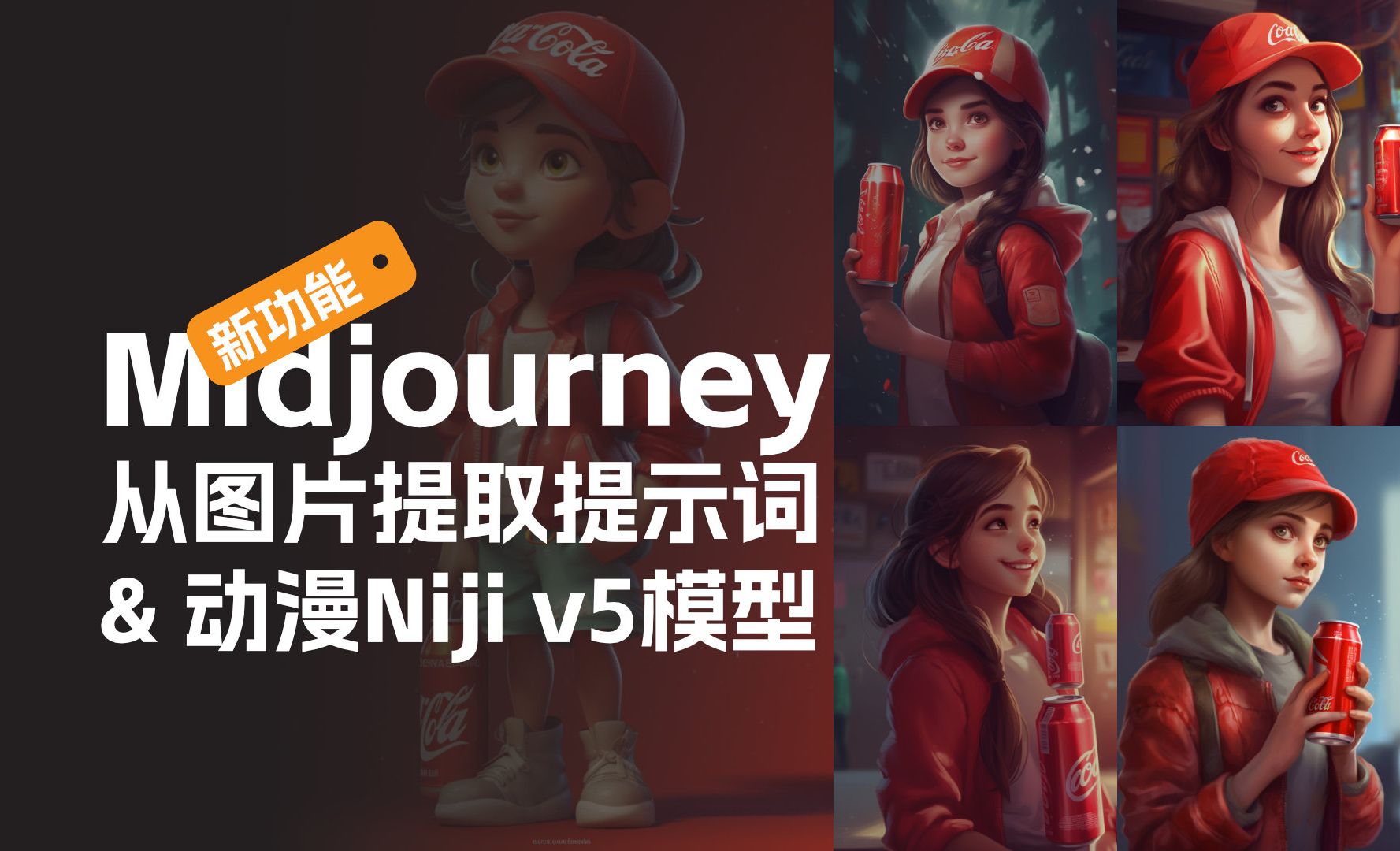 Midjourney新功能-从图片提取提示词&动漫v5模型上线 - 3D数字教程_Midjourney5 - 虎课网