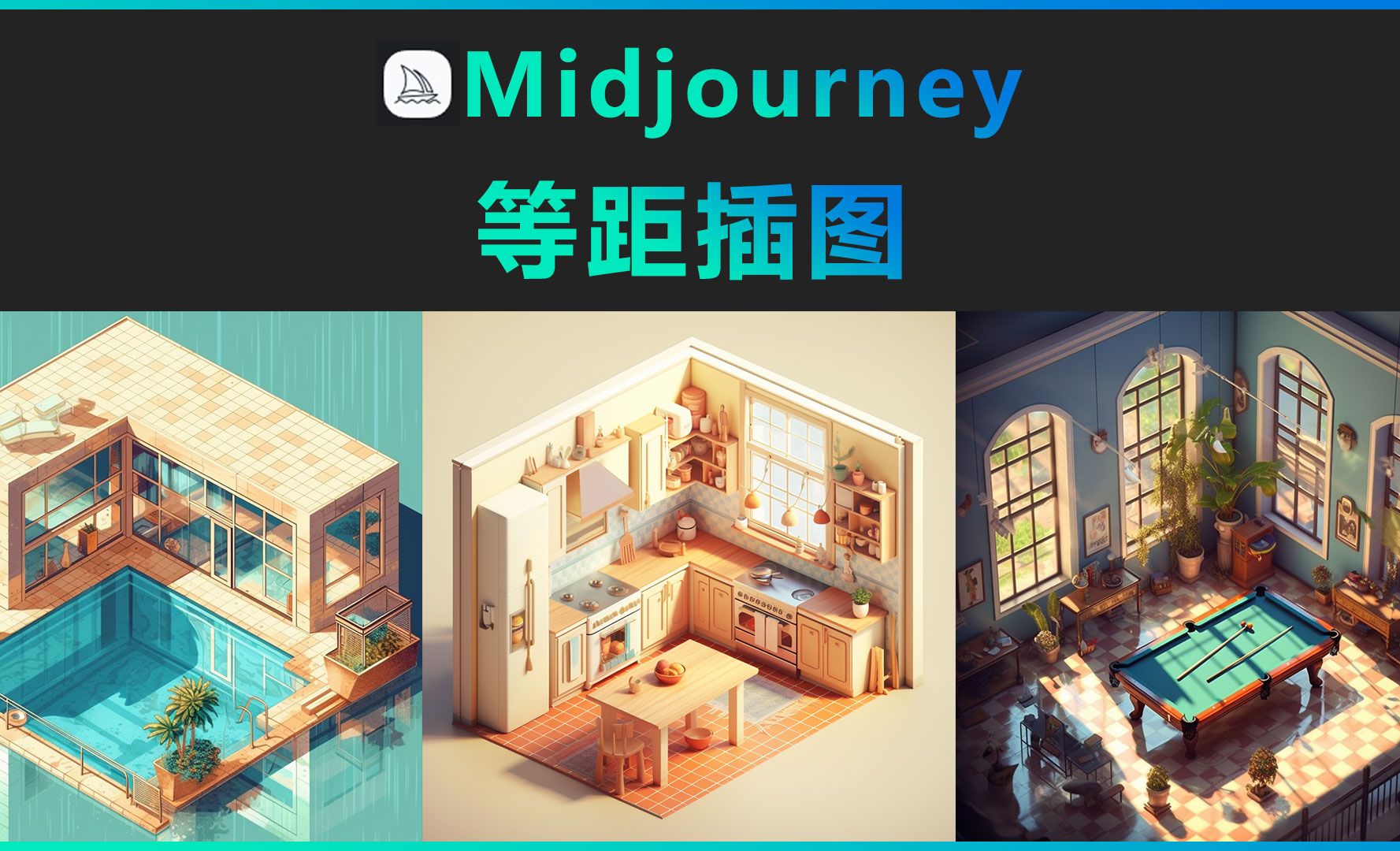 Midjourney-等距插图 - 3D数字教程_Midjourney - 虎课网