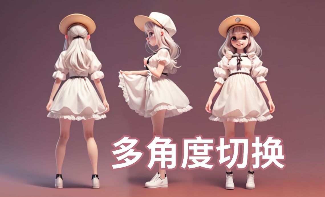 Stable Diffusion-【AI绘画】三视图设计，盲盒模型制作流程 - 3D数字教程_Stable Diffusion - 虎课网