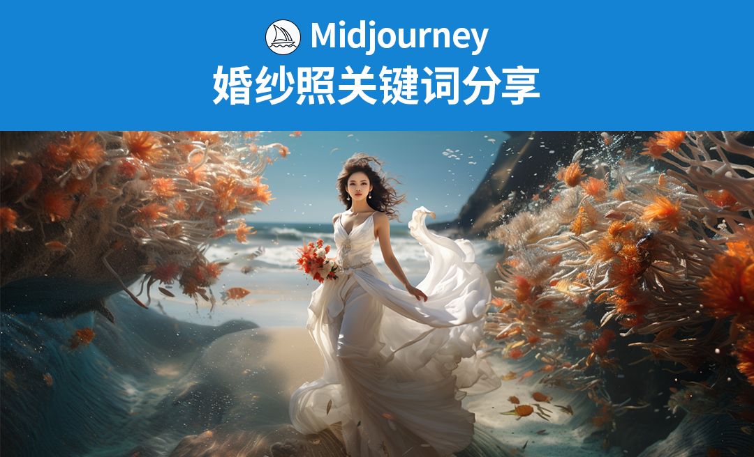 Midjourney-婚纱照怎么生成 - 3D数字教程_Midjourney - 虎课网
