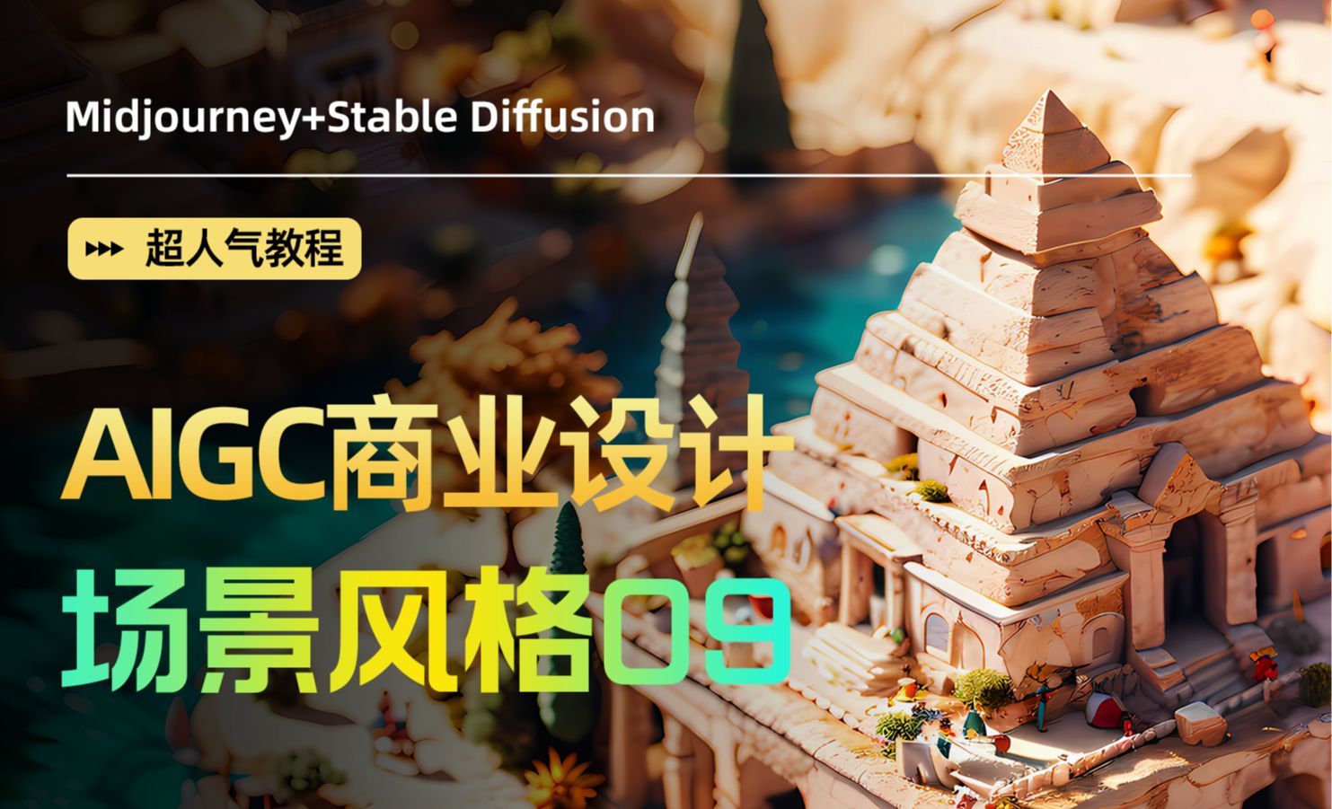 【AIGC商业设计】MJ+SD 0基础入门到商用系列教程 场景风格09 - 3D数字教程_Midjourney - 虎课网