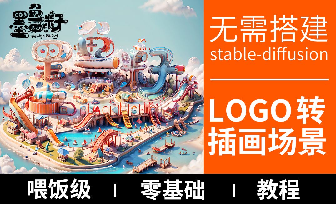 Liblib在线Stable Diffusion将LOGO转插画场景零基础教程 - 3D数字教程_stable diffusion - 虎课网