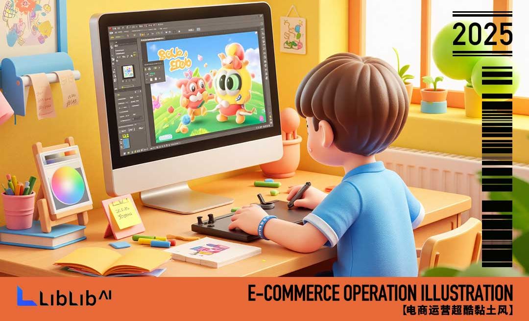 liblib-在线快速生成运营图片-我在电脑前画图 - 3D数字教程_liblib - 虎课网