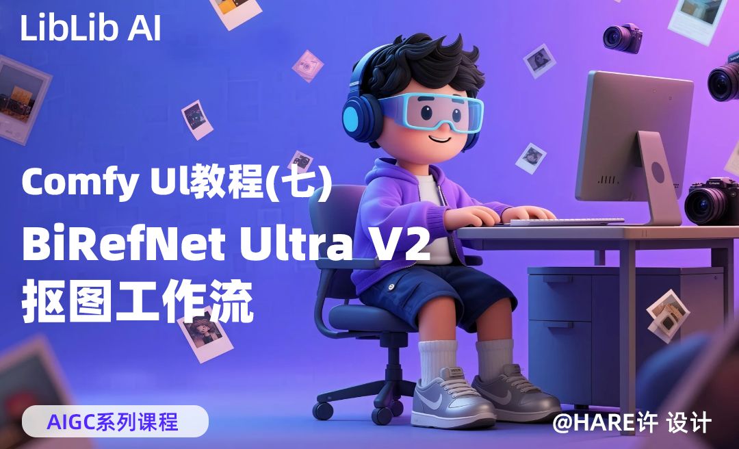 BiRefNet Ultra V2抠图工作流搭建 - Comfy Ul教程(七) - 3D数字教程_LibLib AI、Comfy Ul - 虎课网