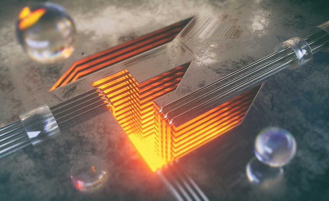 C4D-钢铁熔岩字母E抽象场景图 - C4D教程教程_C4D（R18） - 虎课网