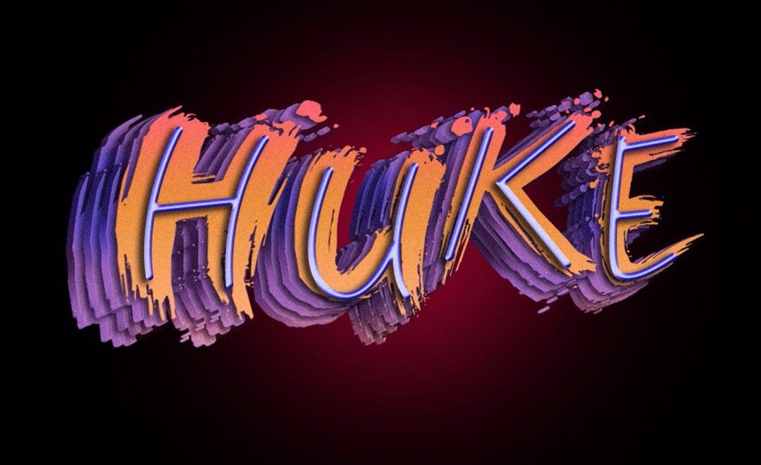 PS-立体字HUKE - 平面设计教程_PS(CC2017) - 虎课网