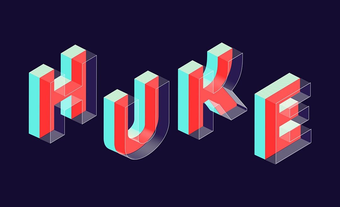 PS-立体字HUKE - 平面设计教程_PS(CC2017) - 虎课网