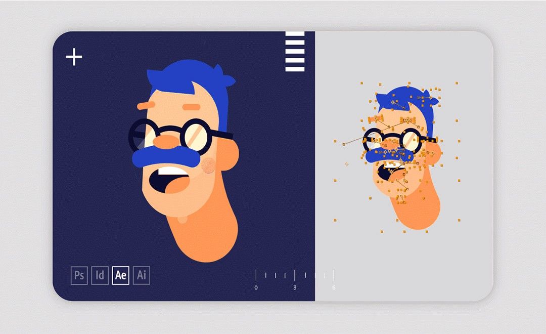 AI+AE-2.5D人物转头循环动画 - 海外教程教程_AI（CC2018），AE（CC2018） - 虎课网