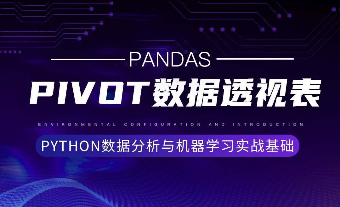 Pandas Pivot数据透视表 Python数据分析与机器学习实战基础 3d数字教程python 3 虎课网 