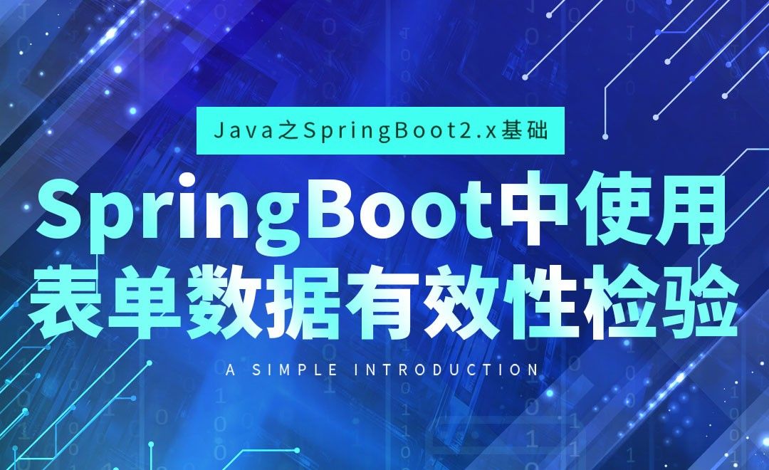 Springboot中使用表单数据有效性检验 Java之springboot2基础 编程开发教程java 虎课网